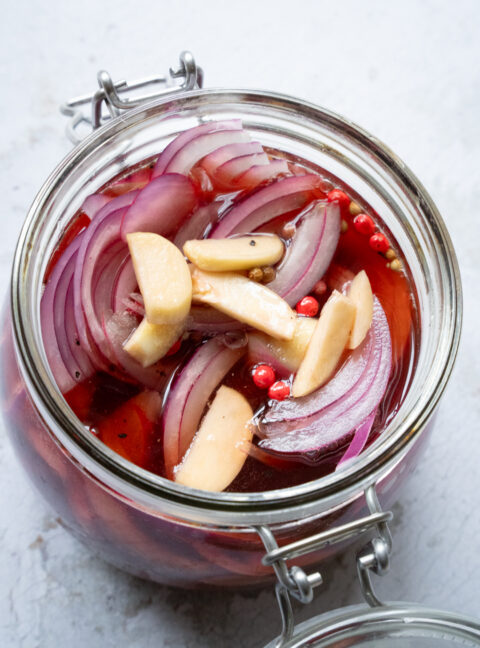 Pickles d'oignon rouge