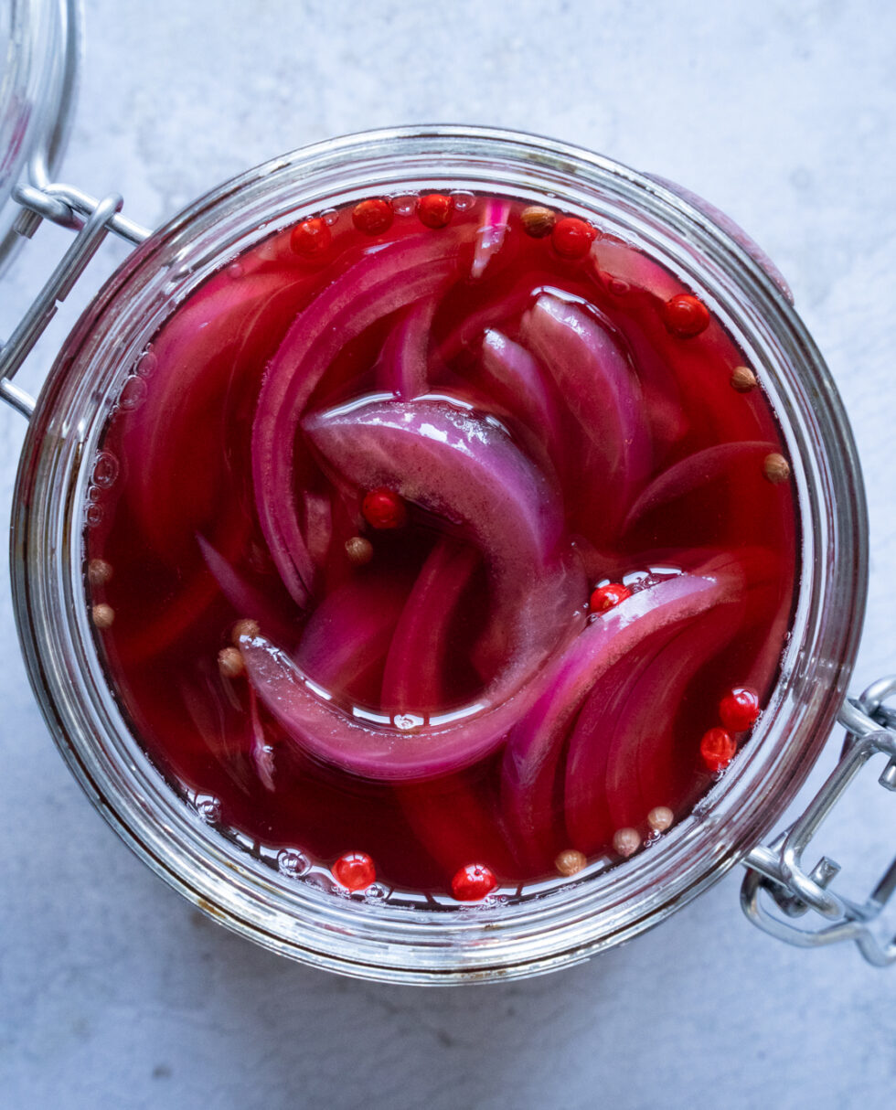 Pickles d'oignon rouge